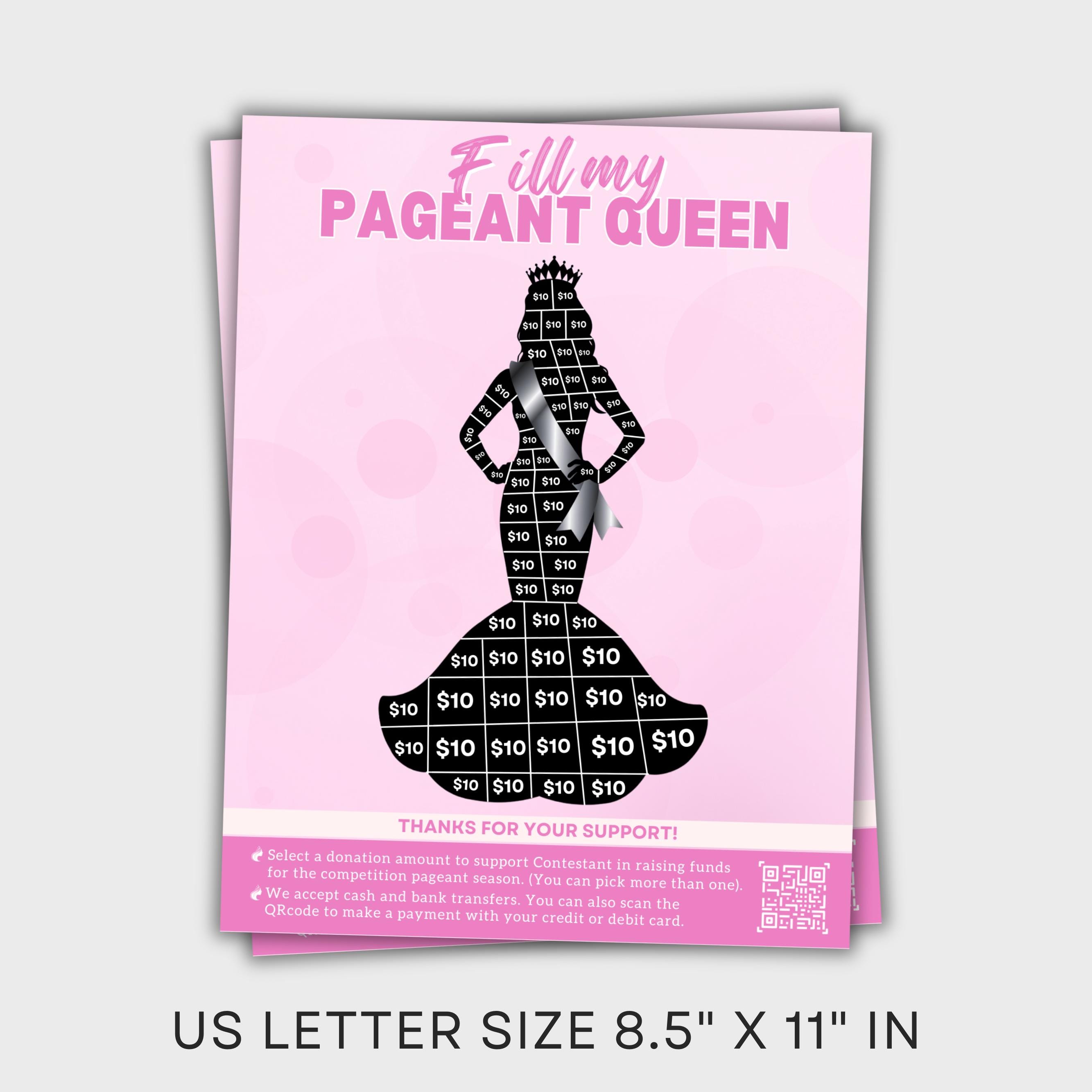 Editable Pageant Fundraiser, Help Me Fill My Pageant Queen Fundraiser ...
