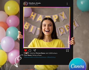 Instagram Frame Template, Instagram Photo Booth Frame Template,blogger ...