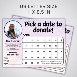 All Purpose Fundraiser Calendar, Pick A Date to Donate, Calendar ...