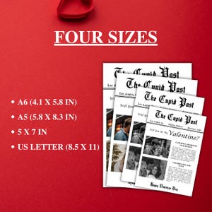 Valentines Cupid Post Newspaper, Custom Newspaper Template, Will You Be ...