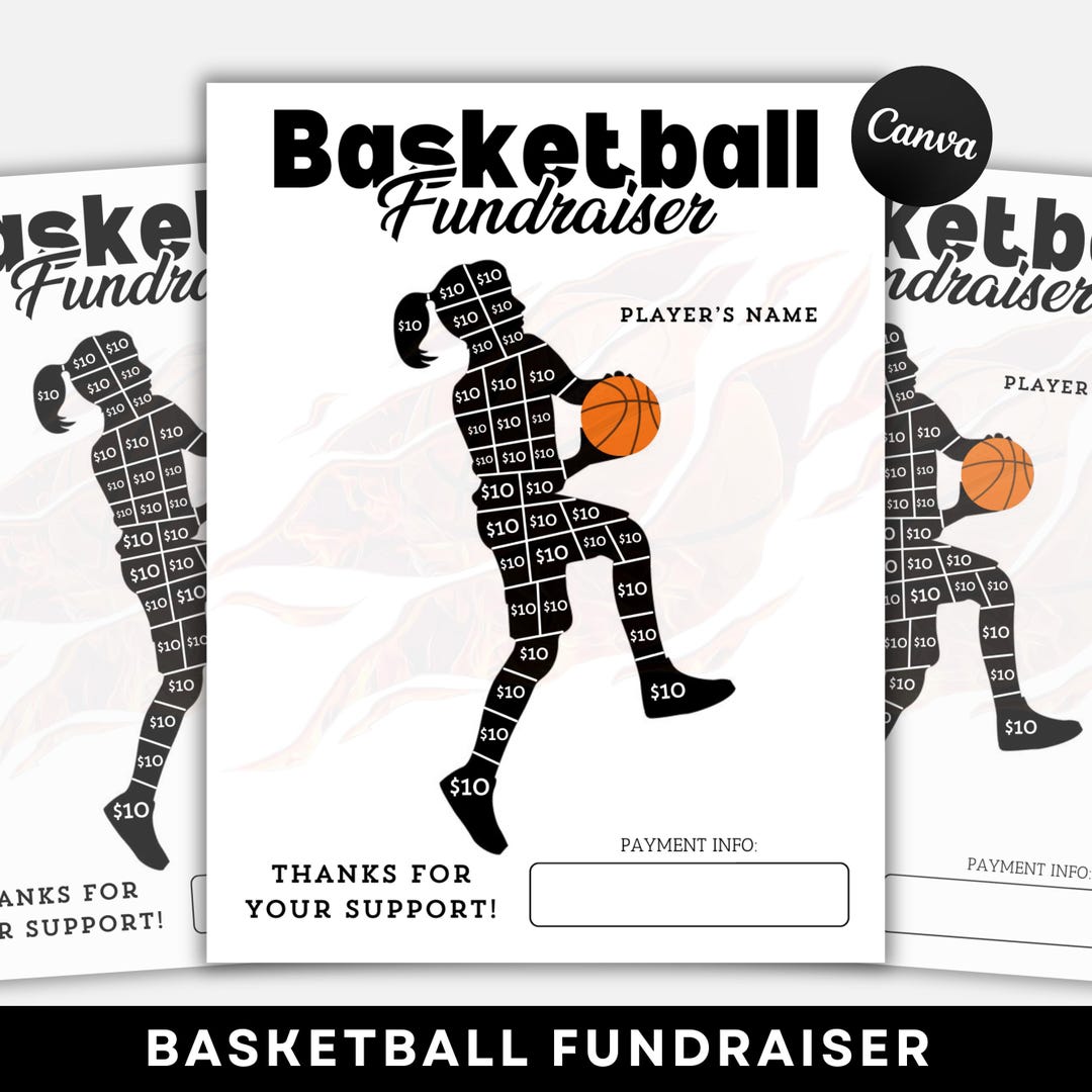Female Basketball Fundraising Template, Editable Basketball Fill My ...