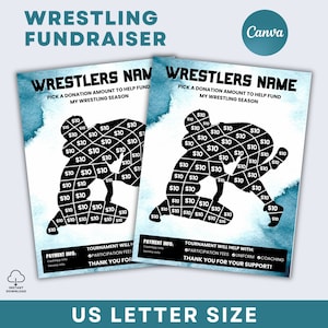 Editable Fundraising Calendar, Pick a Date Donation, Wrestling Calendar ...