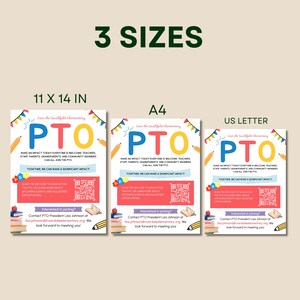 Join the PTA or PTO Flyer, Editable Pta or Pto Flyer Template With QR ...