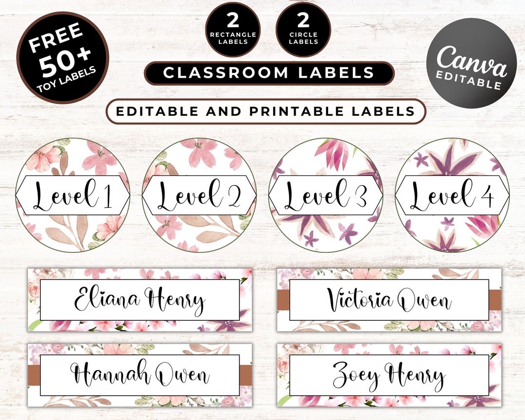 Printable Classroom Name Labels Circle Classroom Labels EDITABLE ...