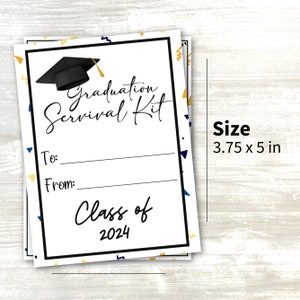 EDITABLE Graduation Survival Kit, After Graduation Survival Kit ...