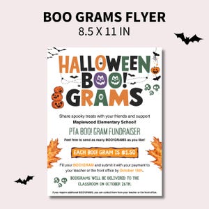 Editable Boo Grams Canva Template, Boo Grams Fundraising Kit, Editable ...