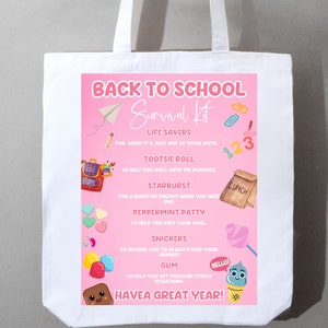 EDITABLE Back to School Survival Kit Gift Tags | Back to School Student ...