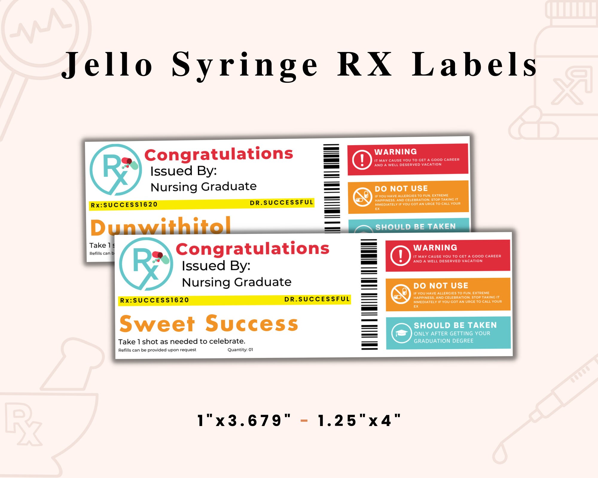 Pill Bottle Labels Bundle Editable Prescription Label Pill - Etsy