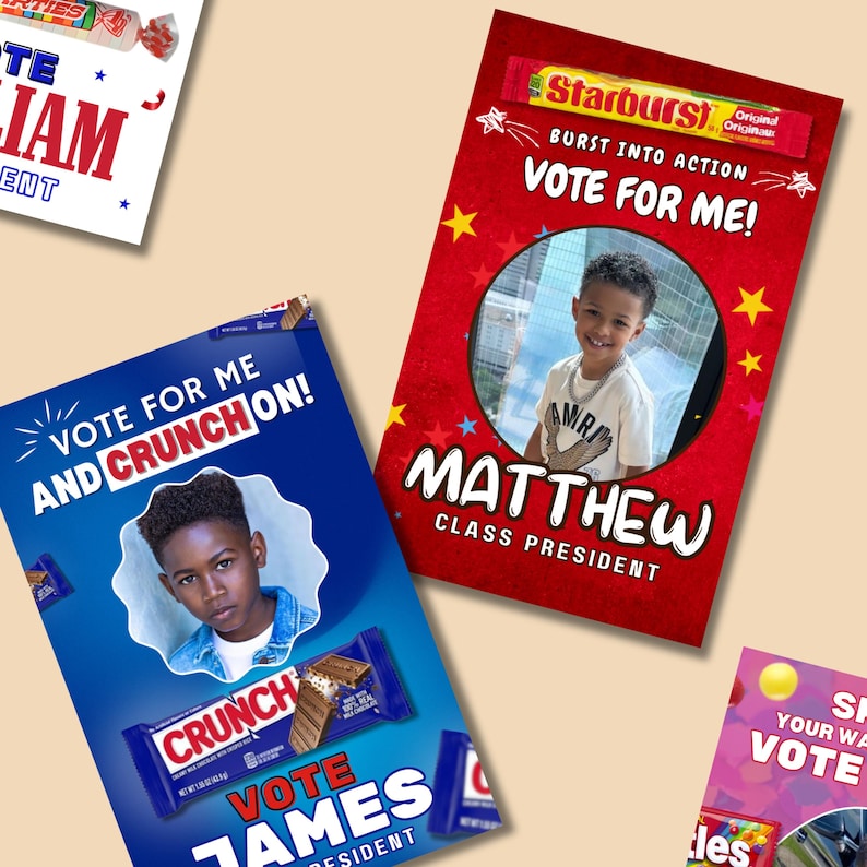 10 Candy Card Campaign Treat Bundle, Homecoming Campaign Candy Tags ...