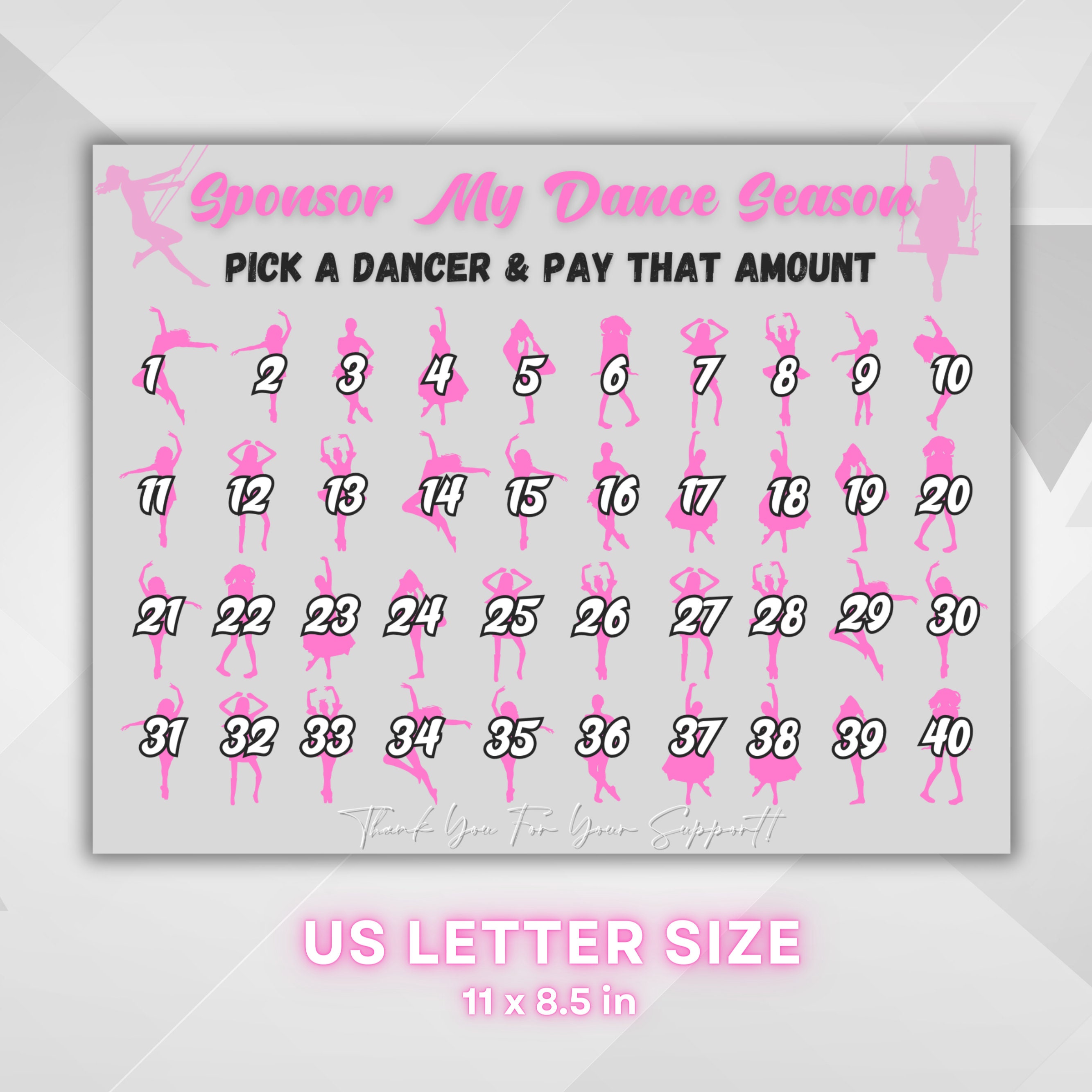 Editable Dance Template Pick a Date to Donate Fundraiser, Fill My ...