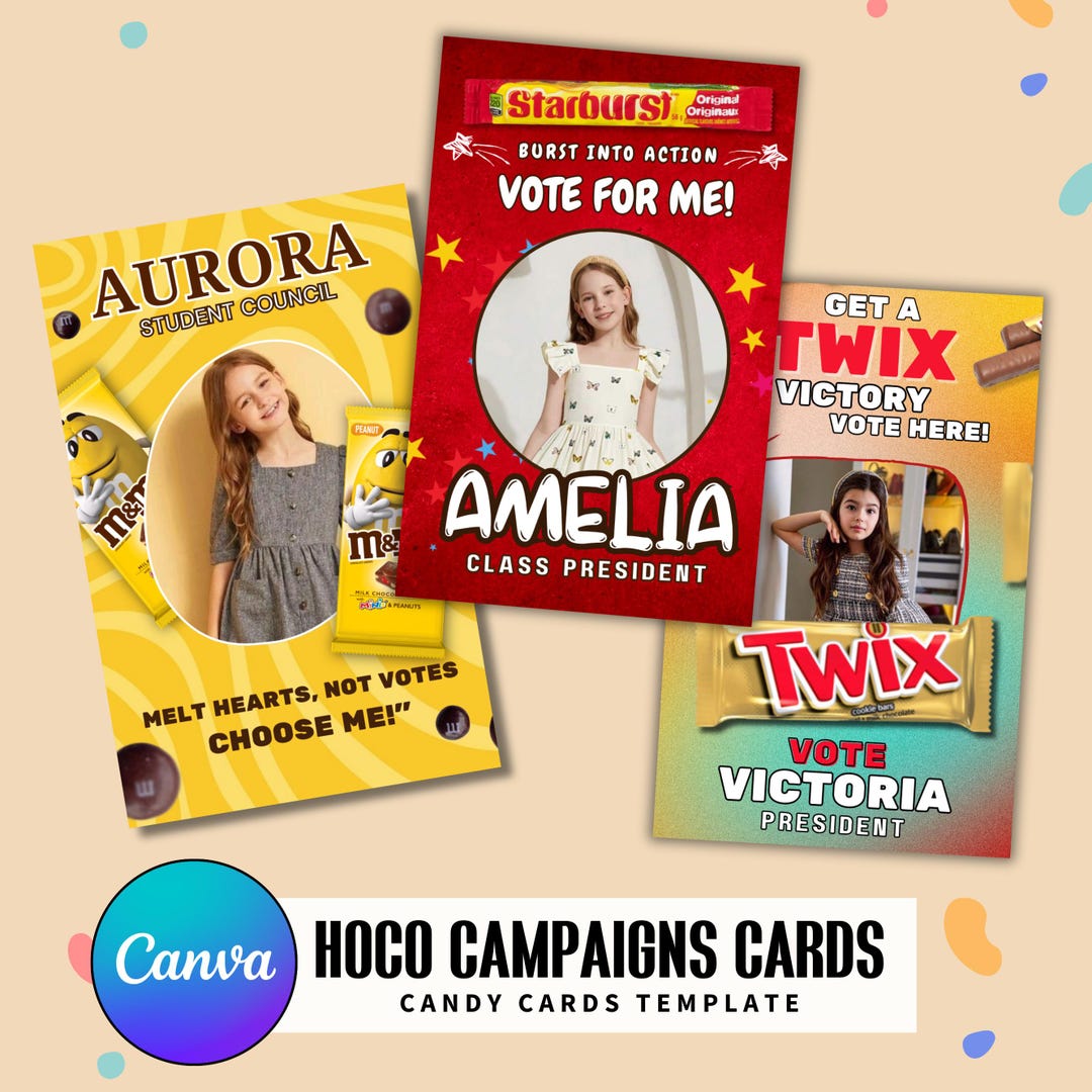 10 Homecoming Candy Card, Candy Cards Tags,homecoming Campaign Candy ...