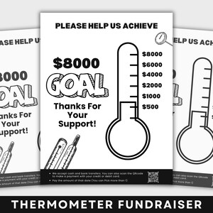 Fundraising Thermometer, Fundraising Goal Thermometer Calendar, Pick a ...