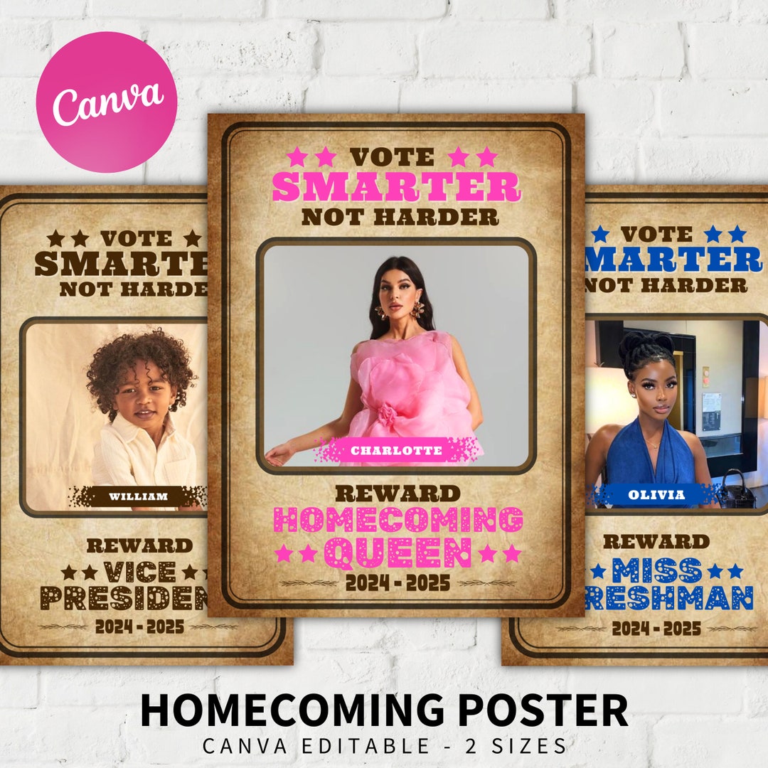 Editable Homecoming Poster, Homecoming Poster, Homecoming Campaign ...