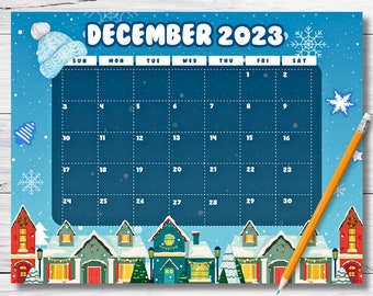 Fillable/editable December Calendar December 2023 Printable Calendar ...