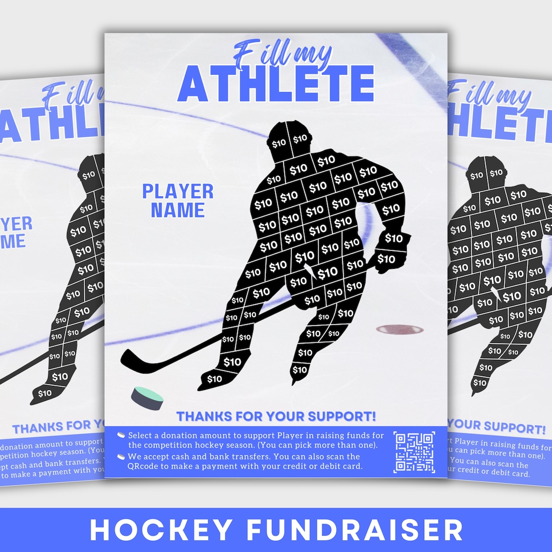 Editable Hockey Fundraiser Template, Hockey Fundraiser Calendar, Hockey ...