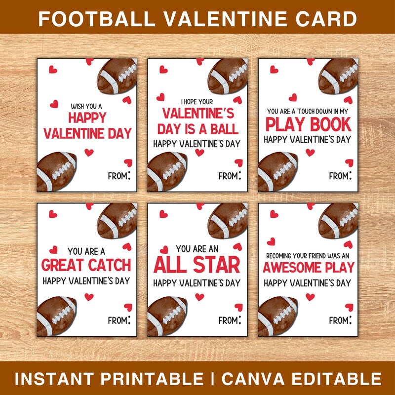 Football Valentine - Etsy