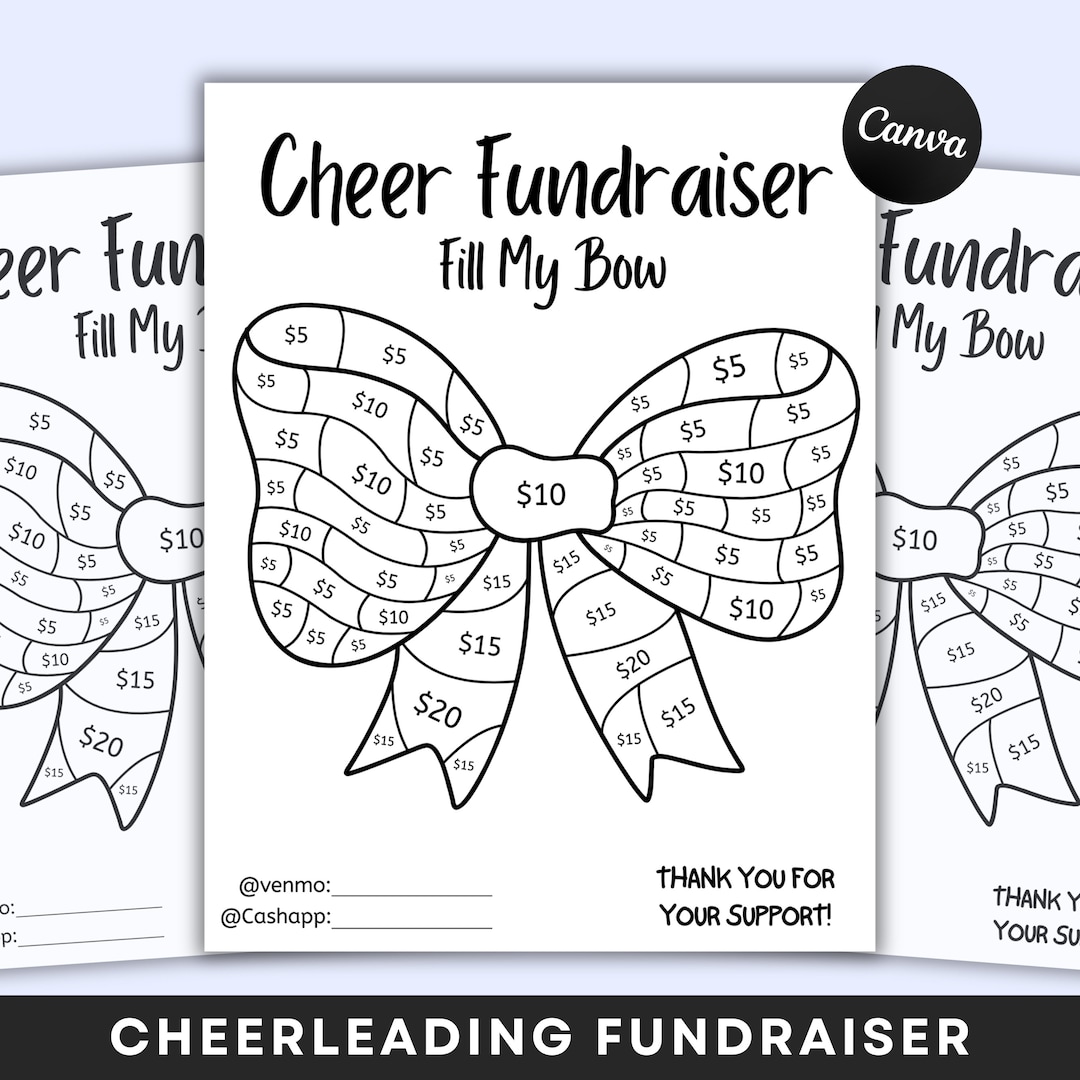 Fill My Bow Fundraiser, Cheer Fundraiser Template, Cheer Fundraising ...
