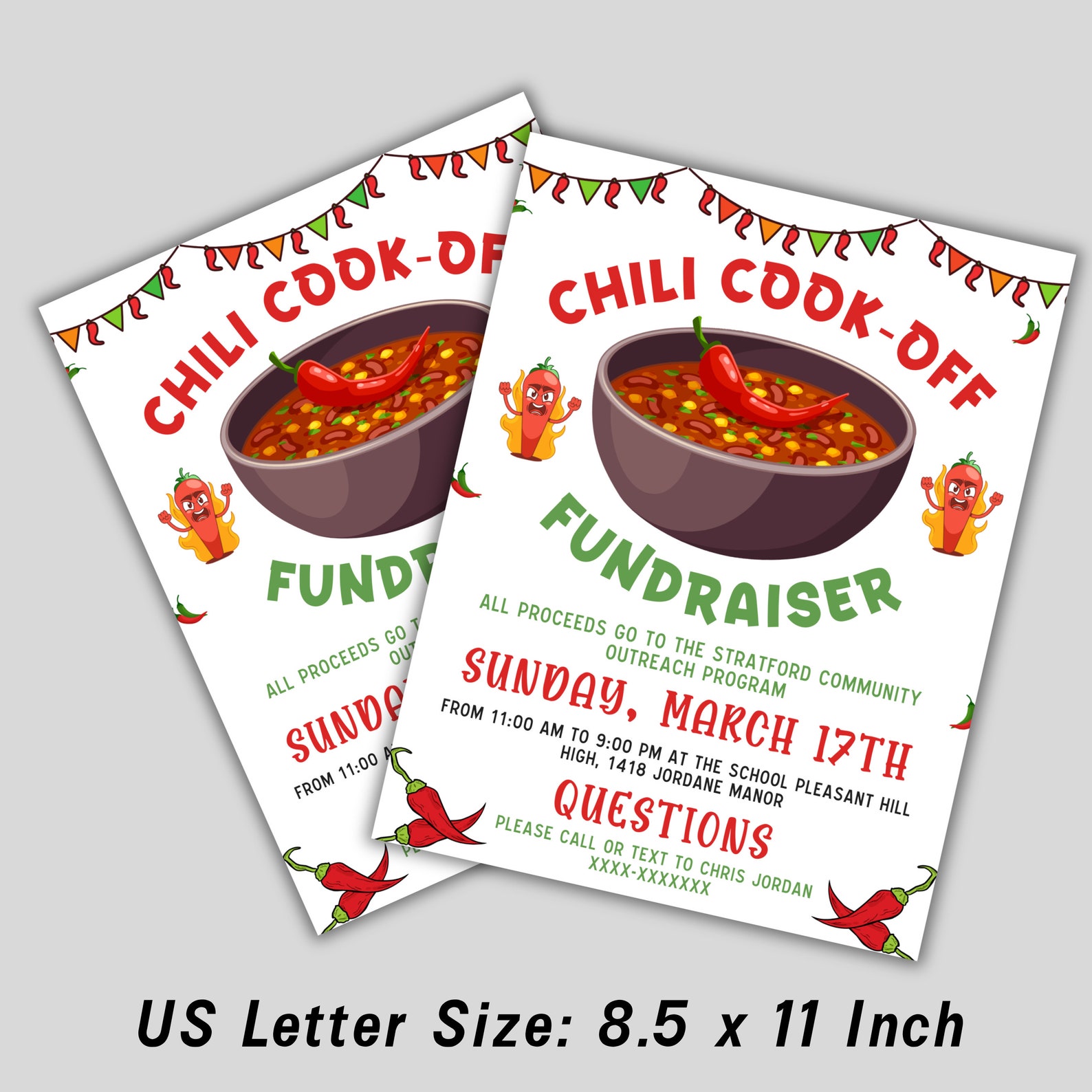 Chili Cook off Party Fundraiser Editable & Printables, Chili Cookoff ...