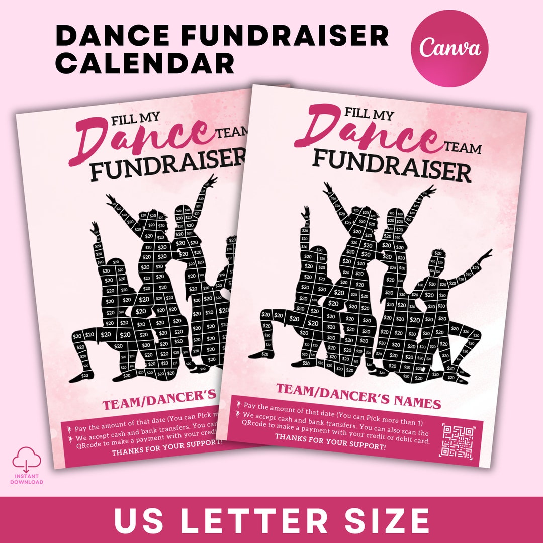 Editable Dance Team Template Pick a Date to Donate Fundraiser, Fill My ...