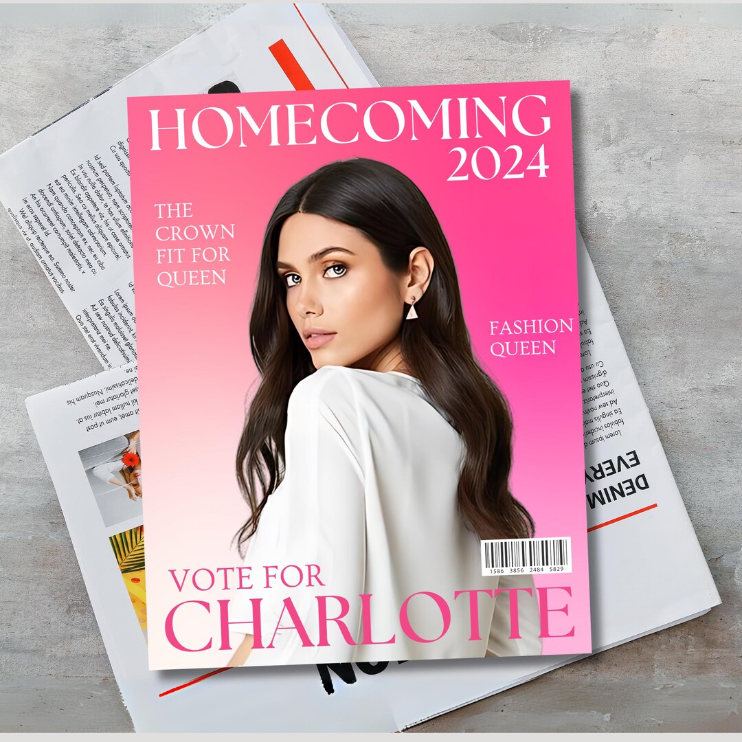 Homecoming Magazine Cover Template, Editable Homecoming Campaign ...