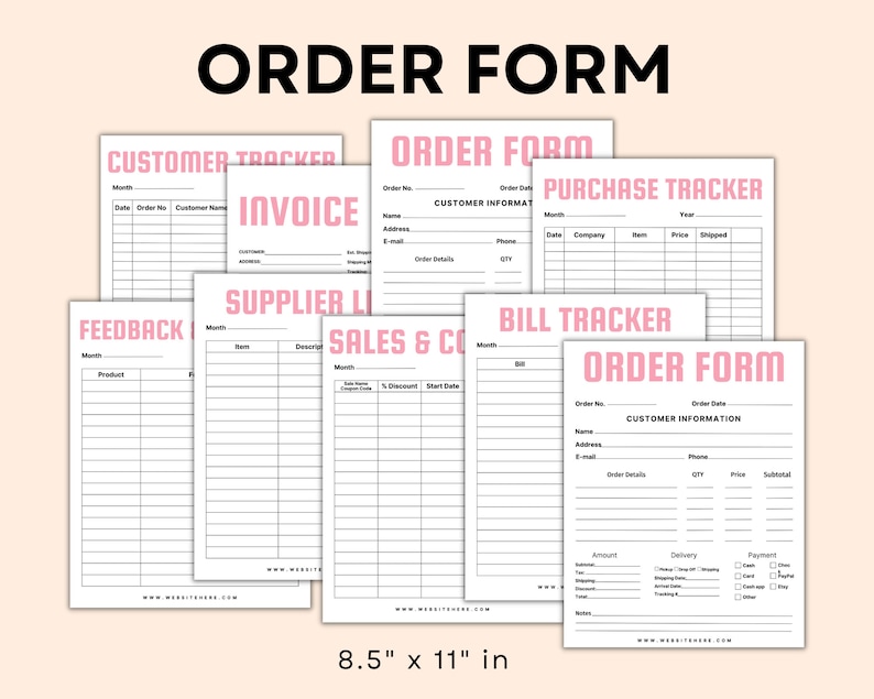 Craft Show Bundle, Craft Fair Template, Order Form Template, Scan to ...