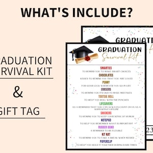 EDITABLE Graduation Survival Kit, After Graduation Survival Kit ...