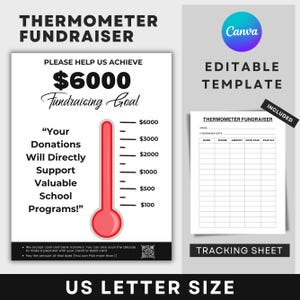 Fundraising Thermometer, Fundraising Goal Thermometer Calendar, Pick a ...