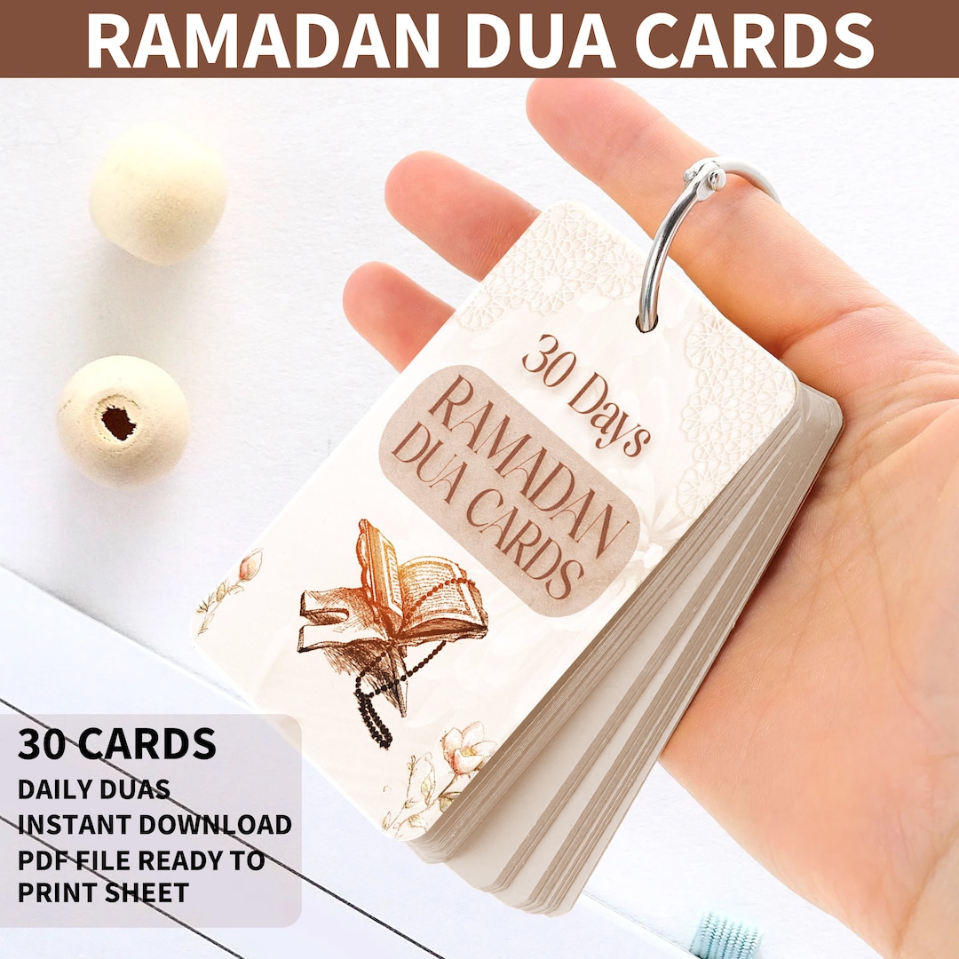 30 Ramadan Dua Cards 30 Day Dua Ramadan Printable 30 Day Ramadan Decor ...