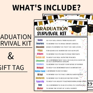 EDITABLE Graduation Survival Kit, After Graduation Survival Kit ...
