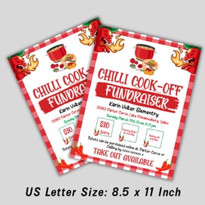 Chili Cookoff Fundraiser Flyer, Chili Cook off Party Fundraiser ...