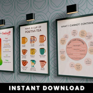 Mini Therapy Poster Bundle, Therapy, Decor Psychologist Therapist ...