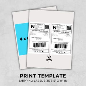 Fake Shipping Label Template, Shipping Label Template, Mail Shipping ...