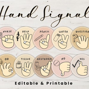 Rainbow Hand Signal Posters, Hand Signal Posters, Classroom Hand ...