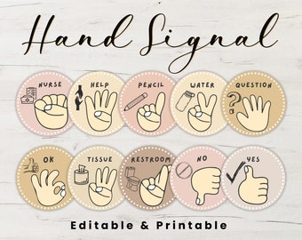 Auslan Hand Signals - Etsy
