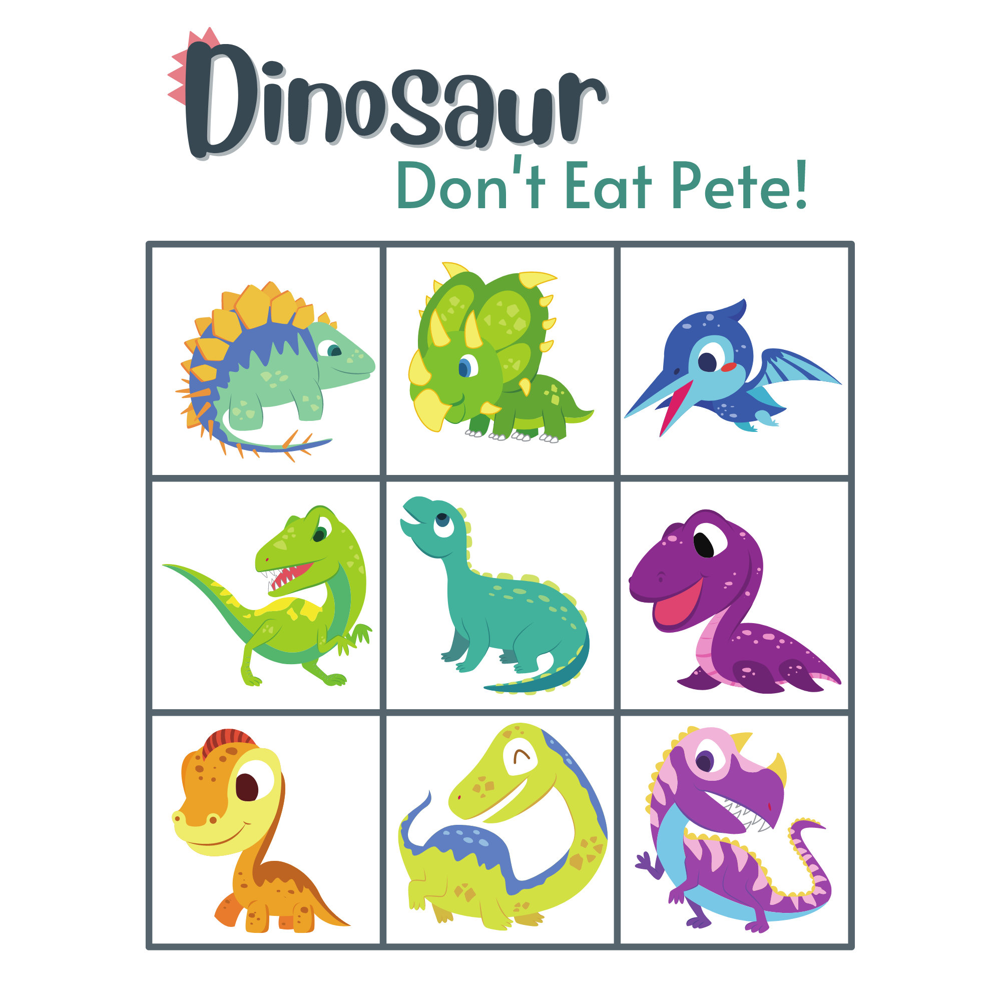 Dinosaur Don't Eat Pete Game - Etsy