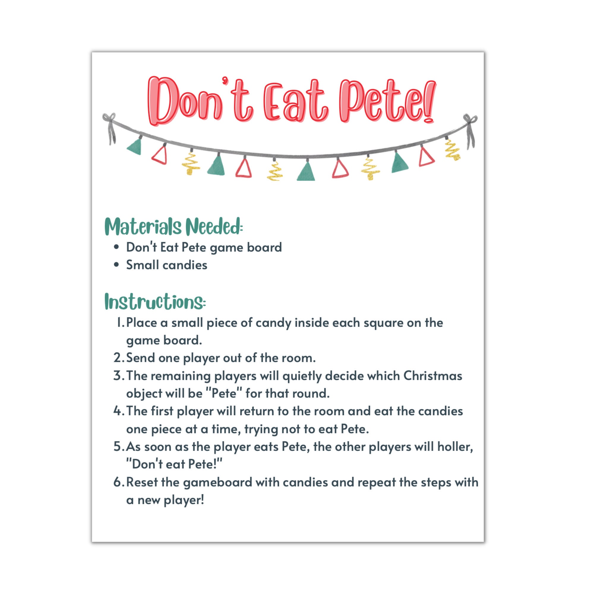 Don't Eat Pete Christmas! - Etsy