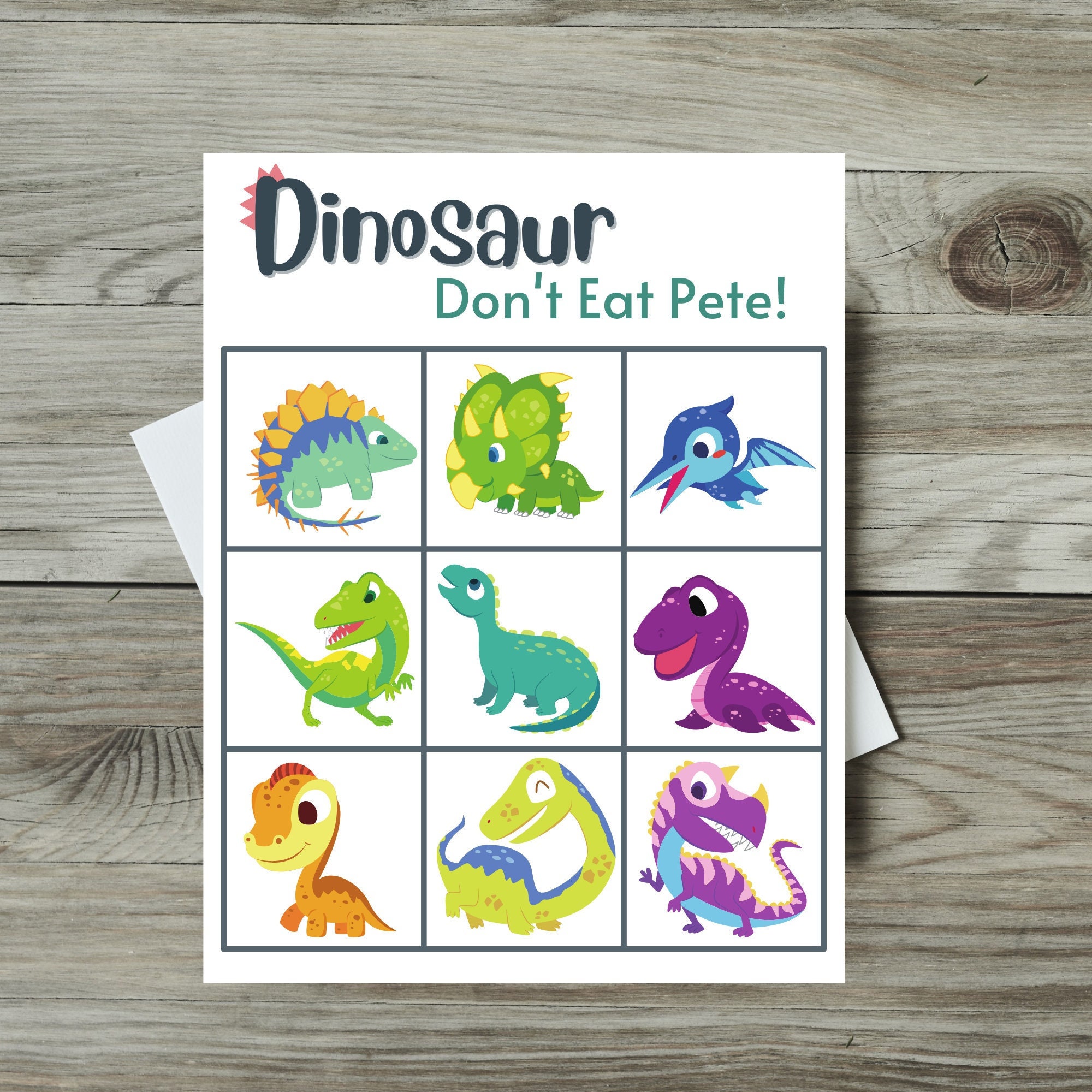 Dinosaur Don't Eat Pete Game - Etsy