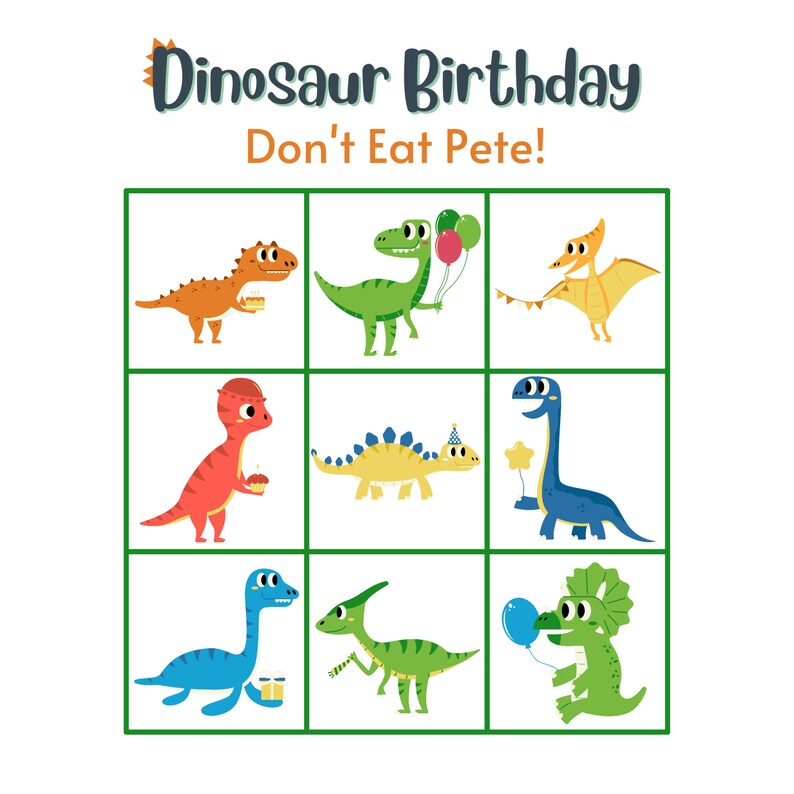 Dinosaur Birthday Don't Eat Pete - Etsy