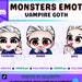 Monsters Emotes | Vampire Goth | P2U Pack Two | TWITCH & DISCORD - Etsy