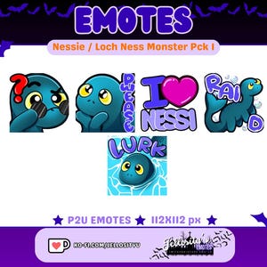 Monsters Emote | Nessie / Loch Ness Monster | TWITCH & DISCORD | P2U - Etsy
