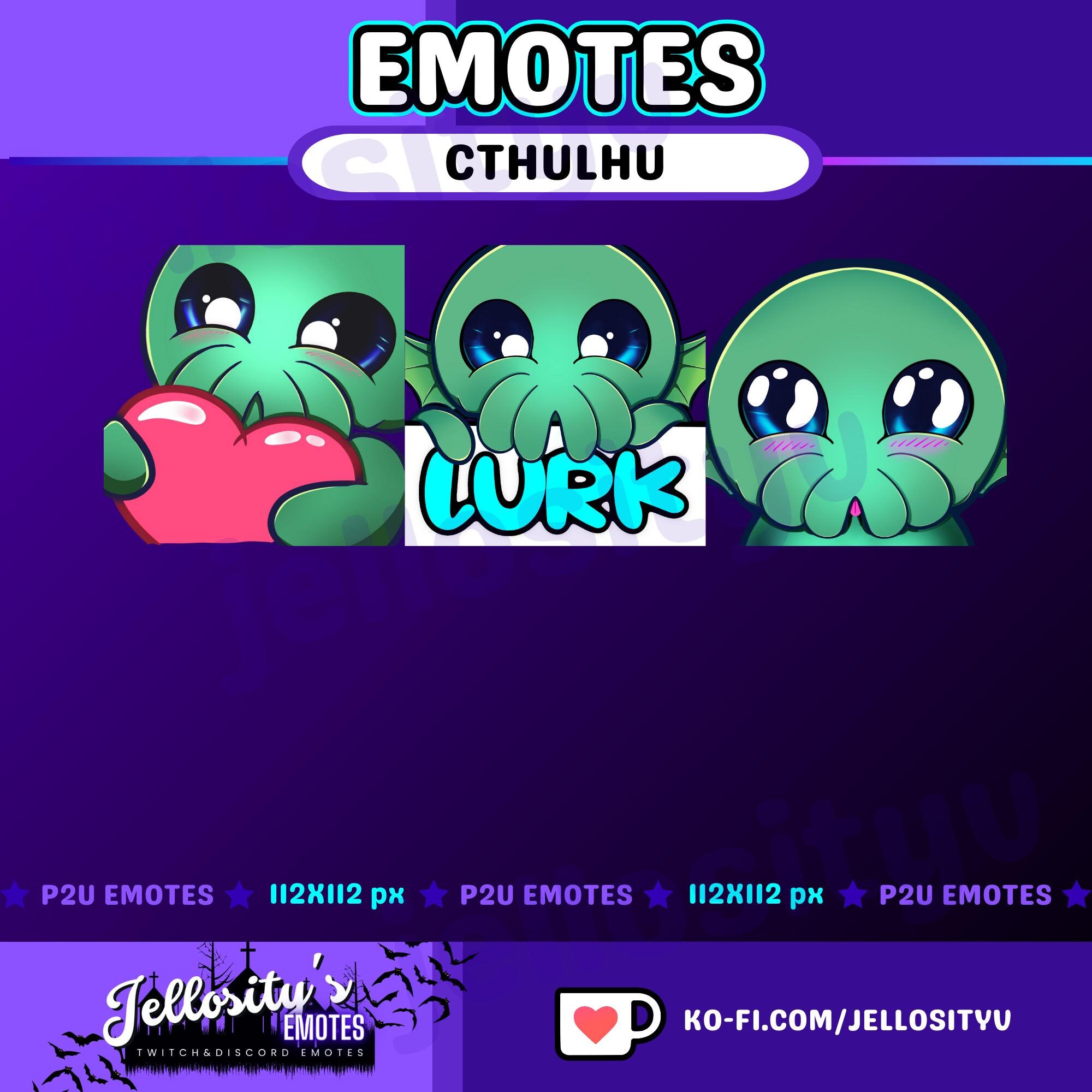 Monsters Emote Cthulhu 3 Pck Pack One TWITCH & DISCORD P2U - Etsy