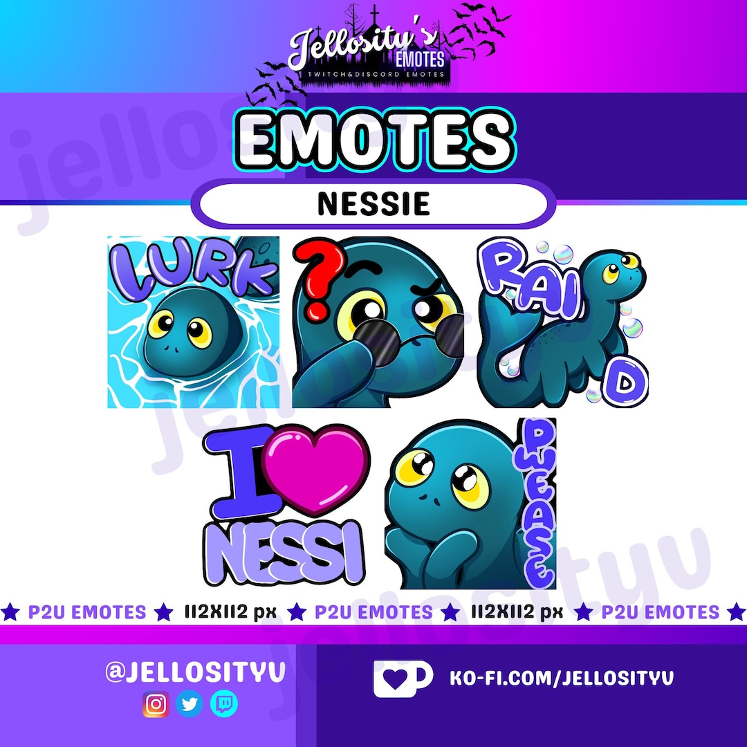 Monsters Emote Nessie / Loch Ness Monster TWITCH & DISCORD P2U - Etsy