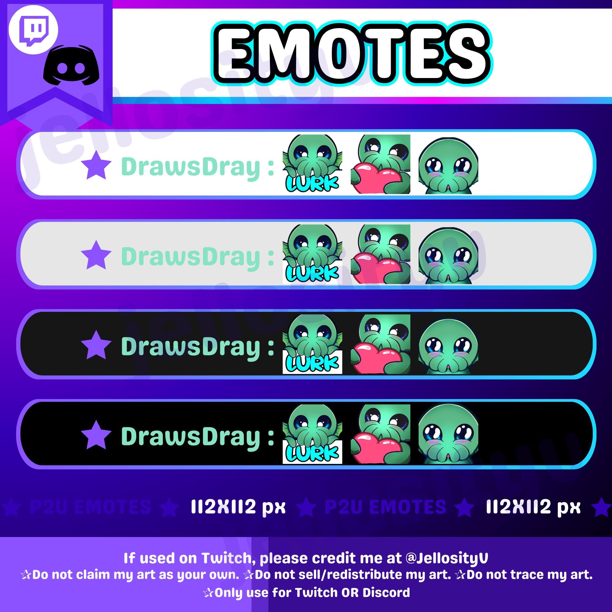 Monsters Emote | Cthulhu! 3 Pck | Pack One | TWITCH & DISCORD | P2U ...