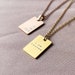 Rectangle Engraved Necklace Personalised Rectangle Pendant - Etsy