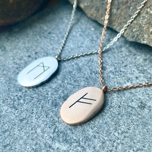 Birth Runes Nordic Engraved Necklace Personalised Norse Viking Rune ...