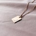 Rectangle Engraved Necklace Personalised Rectangle Pendant - Etsy
