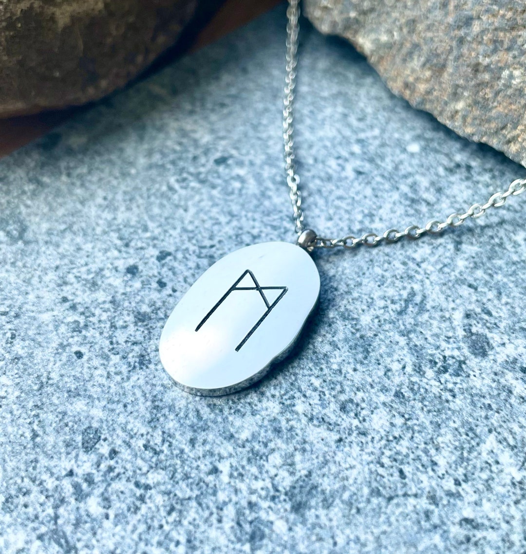 Birth Runes Nordic Engraved Necklace - Personalised Norse Viking Rune ...