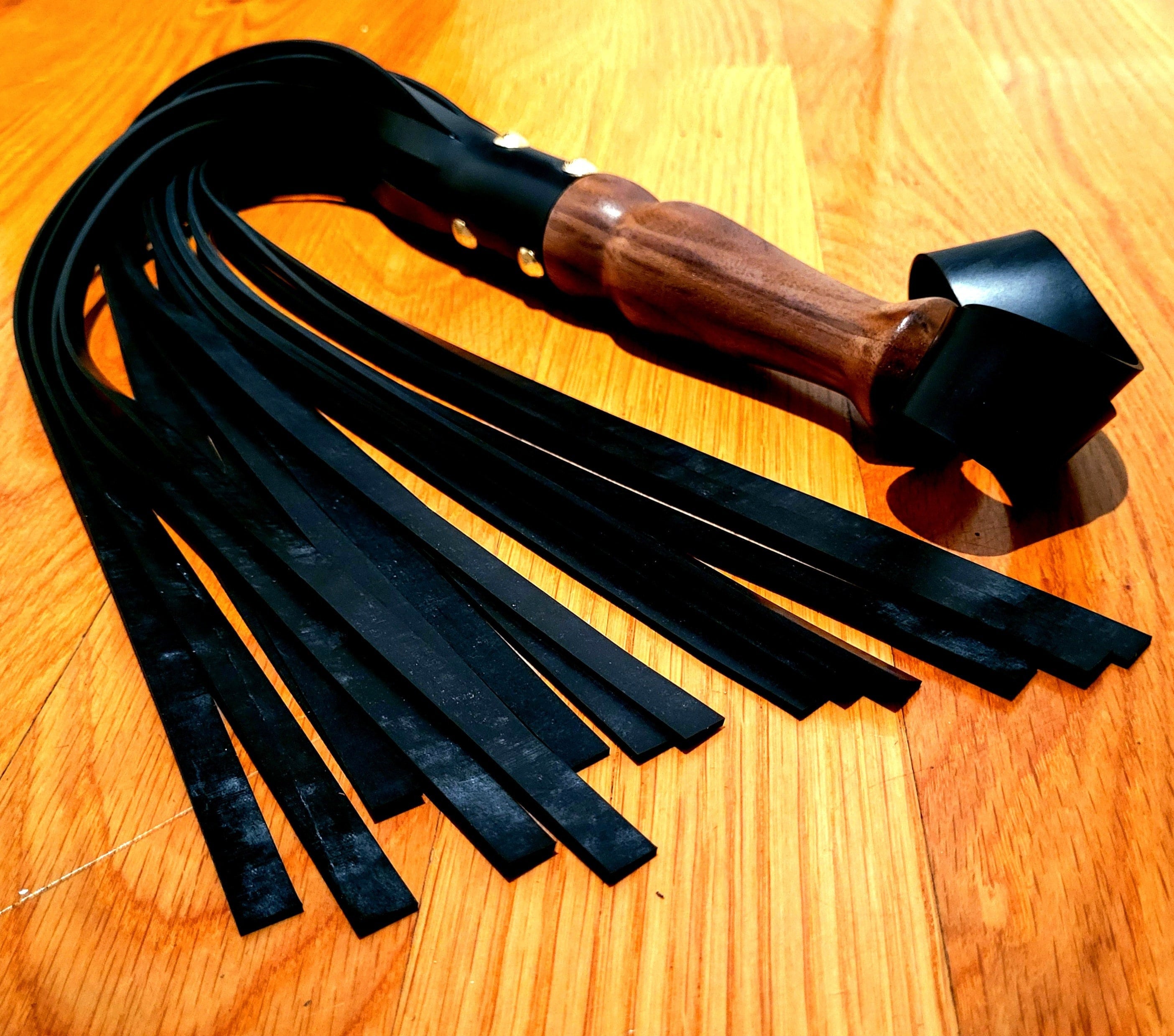 Beautiful Walnut and Rubber Flogger - Etsy