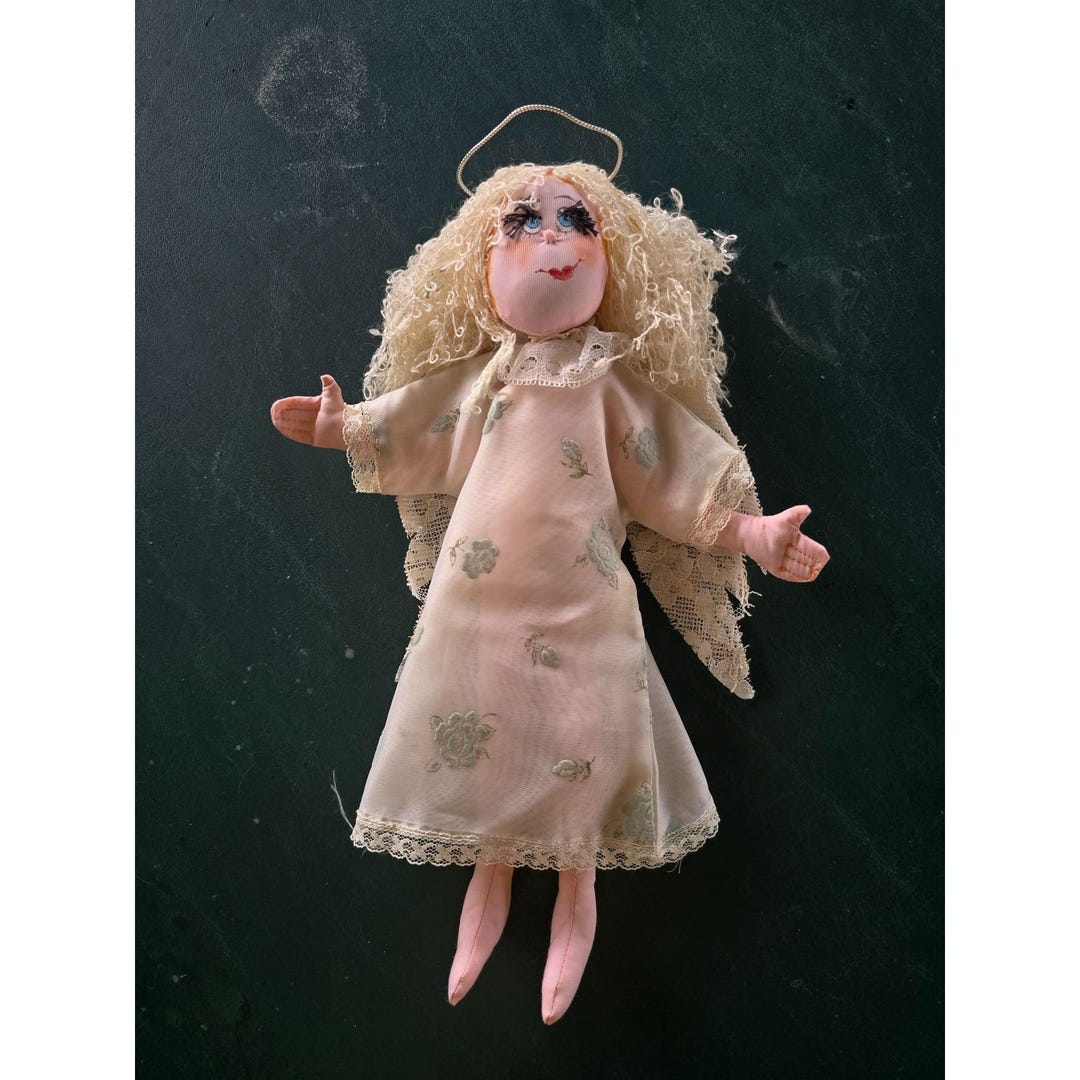 Rare Vintage Virginia Black Christmas Angel Doll Original Hang Tag Blue ...