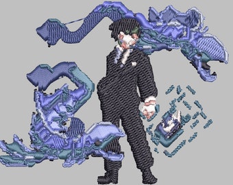 Goju Geto Pixel Art Embroidery Design - Etsy Hong Kong